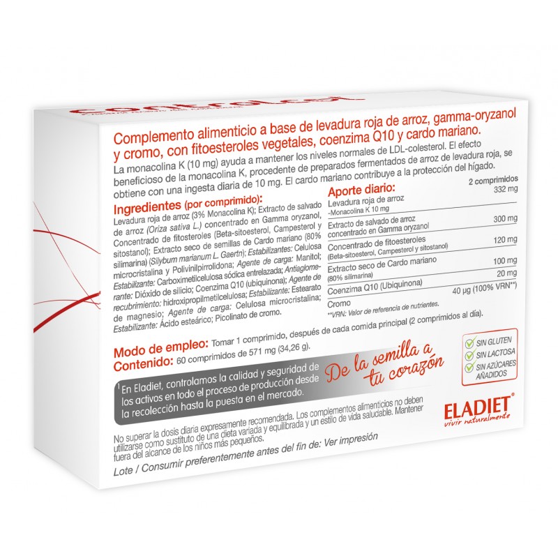 Controlcol 60 comprimidos | ELADIET | Niveles de Colesterol Normales
