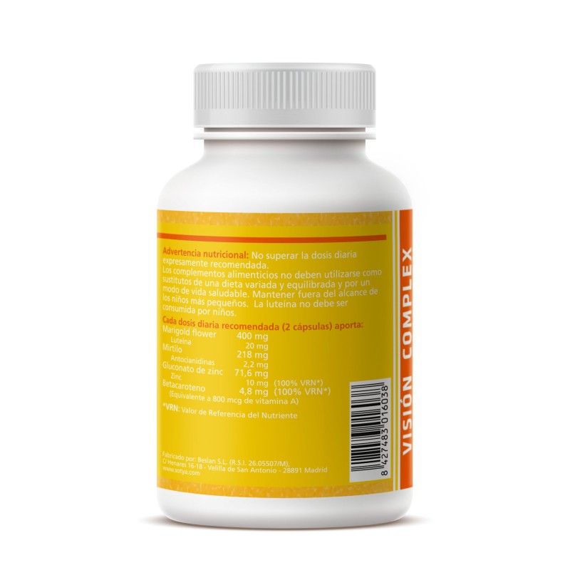 Visión Complex| Sotya | 60 Cápsulas de 520mg. |Para el mantenimiento de la visión
