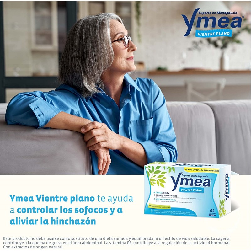 Ymea Vientre Plano |Ymea|64 Cápsulas|Ayuda a actuar contra los sofocos ...